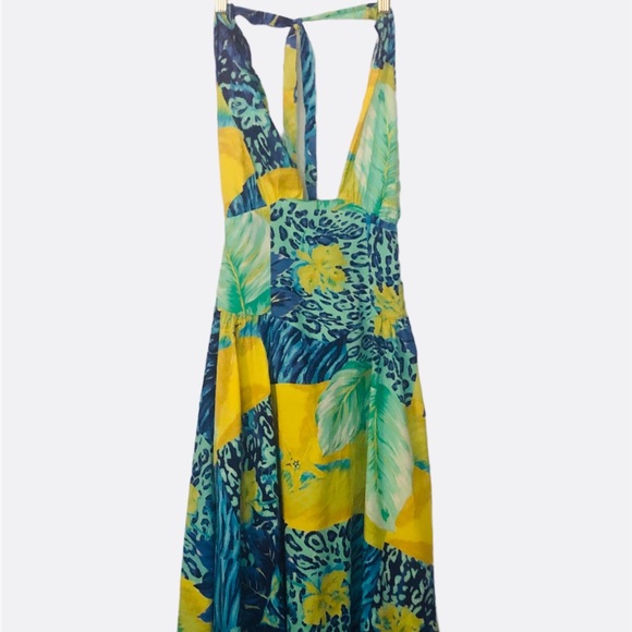 46th Street Miami | Dresses | Vtg Sundress Halter Style 8s Retro Rayon ...